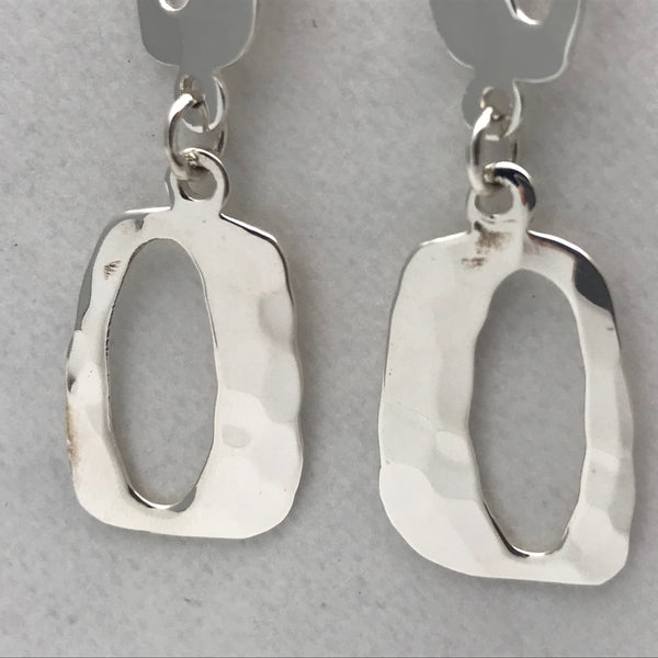 Sterling Silver Hammered Triple Open Loop Earrings – SilverPlus Jewellery