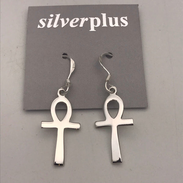 Sterling Silver Celtic Ankh Crossed Earrings – SilverPlus Jewellery